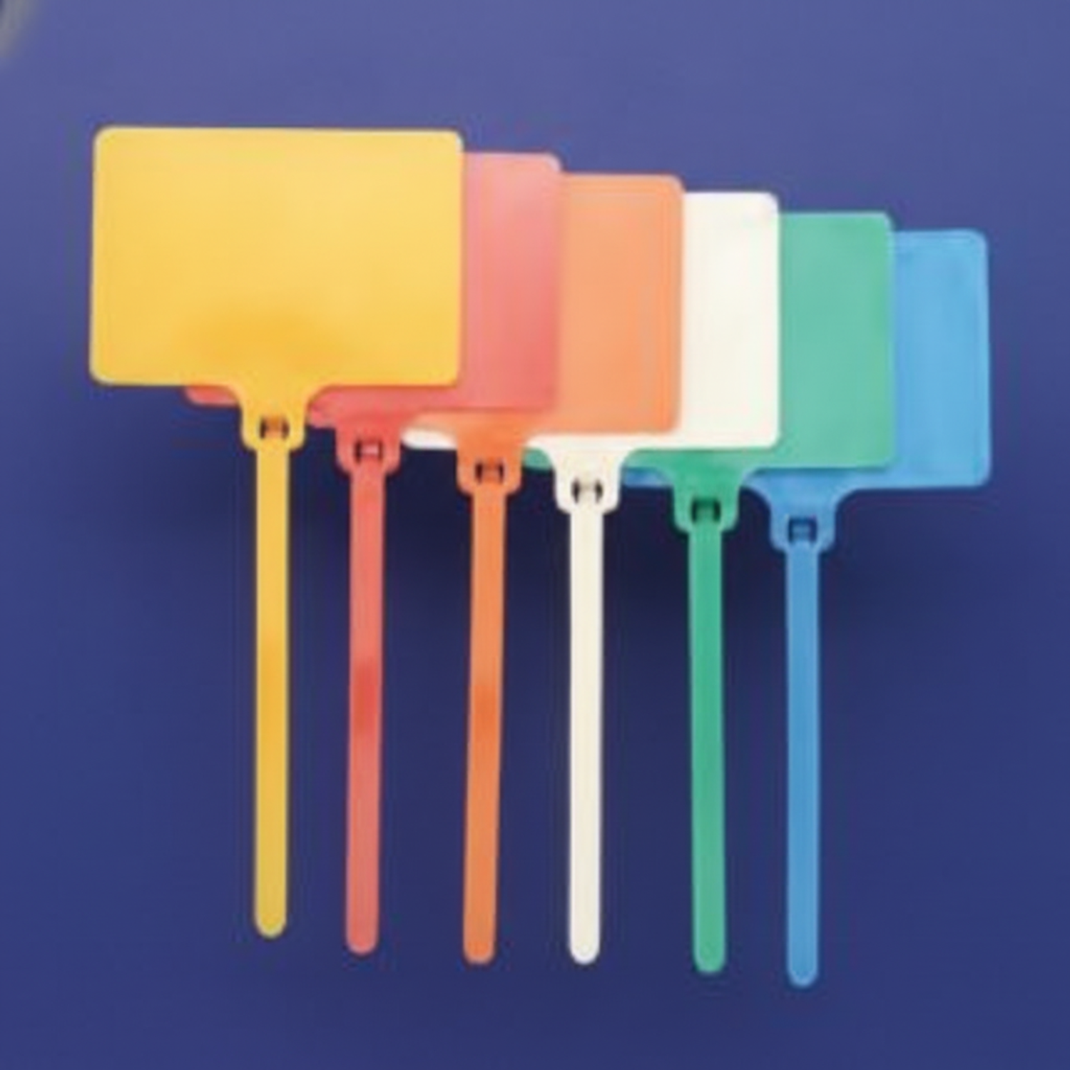 3" 50lb Yellow Nylon Cable Tie Blank Flag Identification Tag | Cable ...