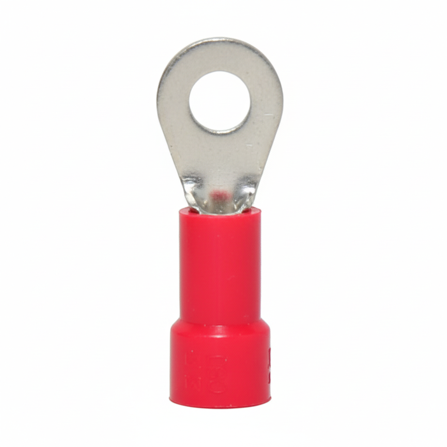 Red Vinyl Insulated Butted Seam Ring Terminals, 22-18 AWG, 100/bag ...