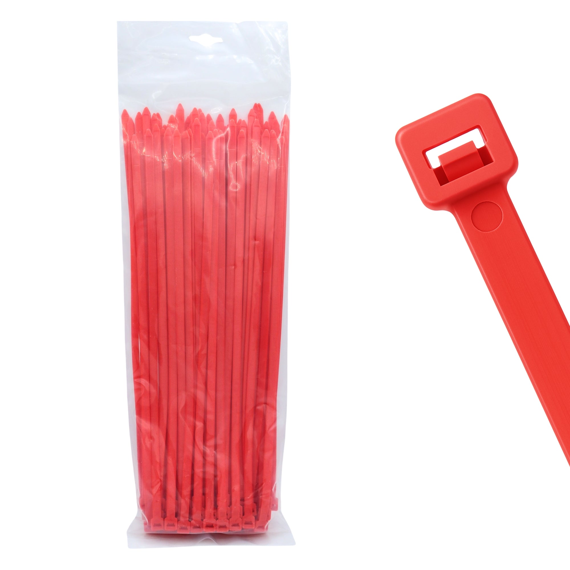 14" 50lb Red Cable Ties / Zip Ties 100/bag Part # C14-50-Red | Cable ...