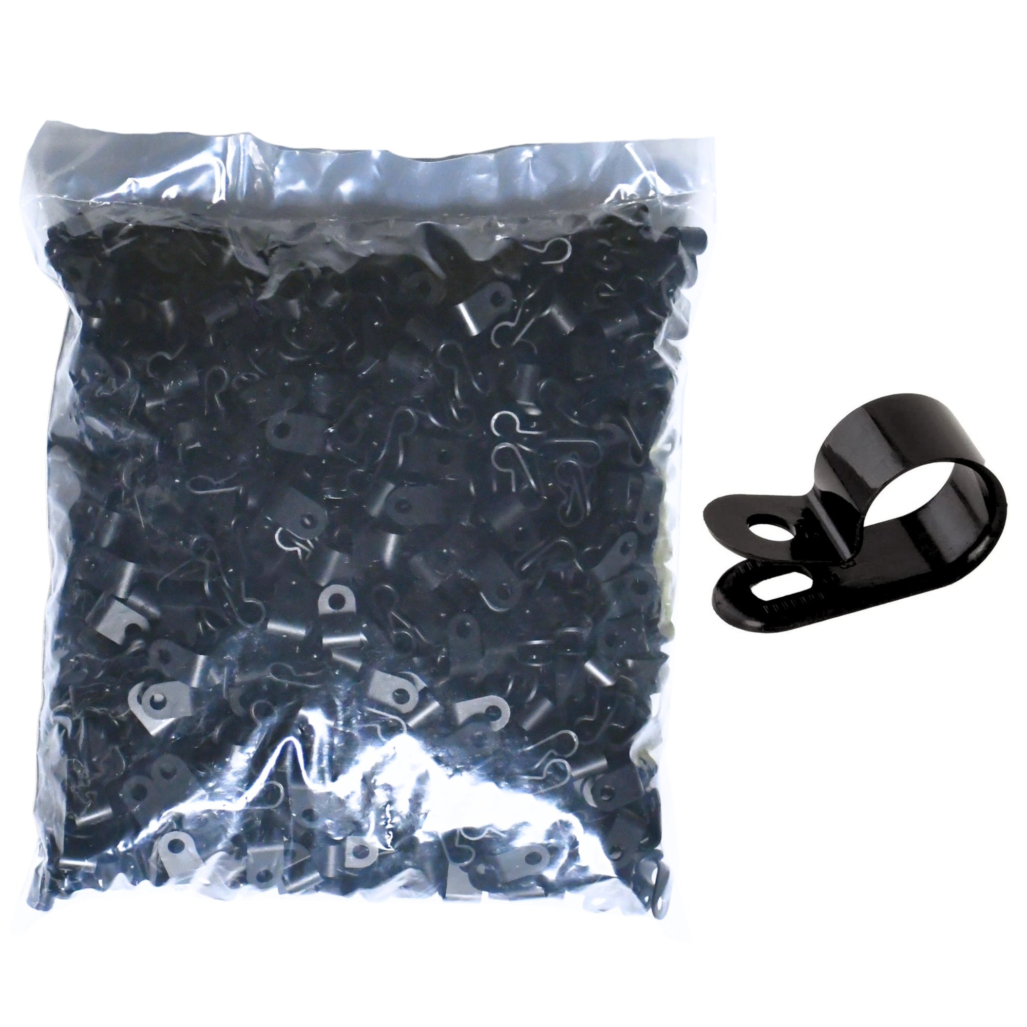 1/4" Black Heavy Duty Cable Clamp 1/2" wide, 1000/bag, CC5-1 | Cable ...