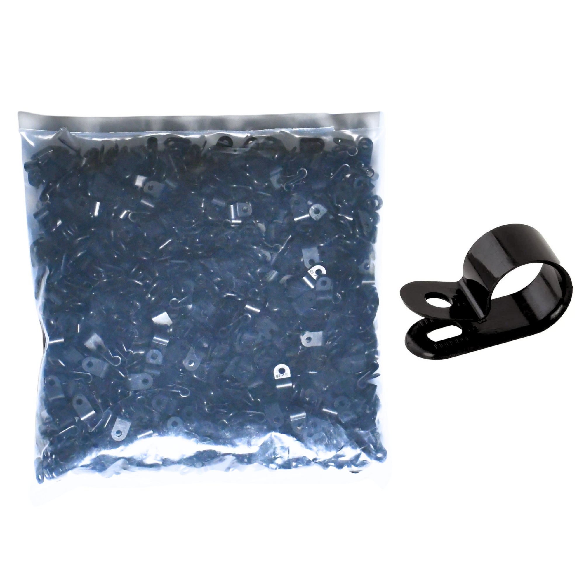 3/16" Black Heavy Duty Cable Clamp 1/2" wide, 1000/bag, CC5 | Cable ...