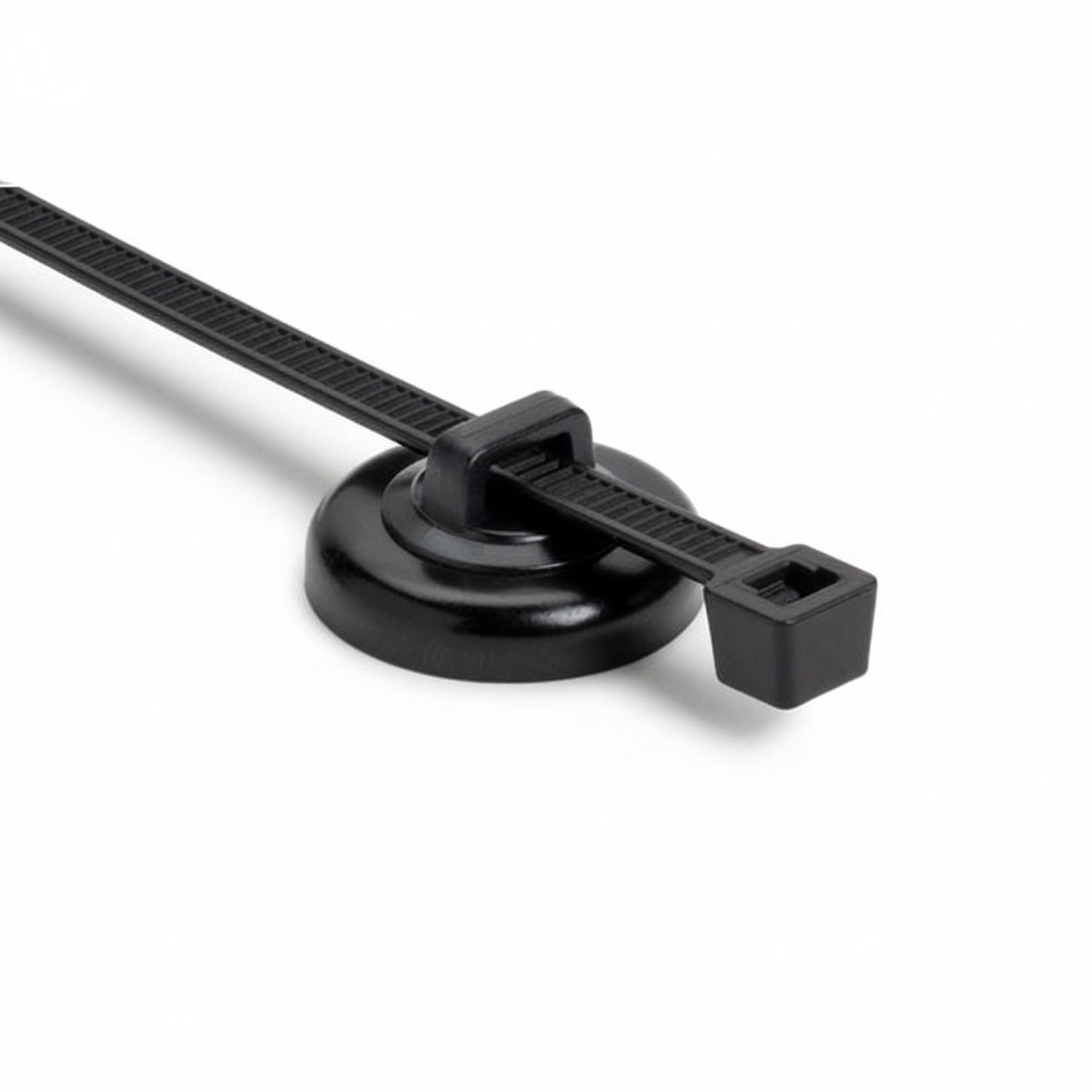 Magnetic Cable Tie Mount, Unassembled Set, 0.91" Dia, Magnet/POM/ST, 1 ...