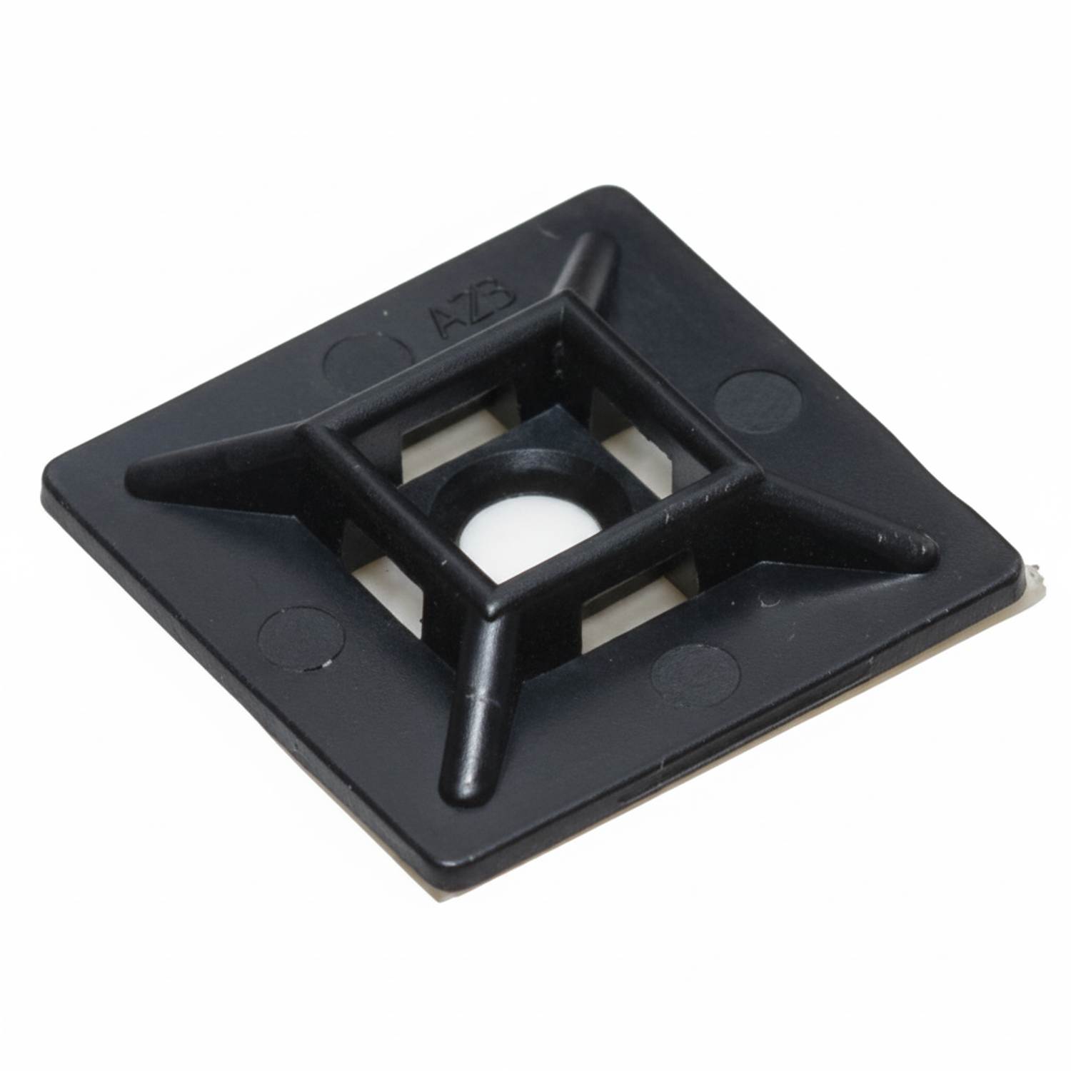 1" Black 4-Way Adhesive Cable Mounts 25/bag | Cable Ties Unlimited