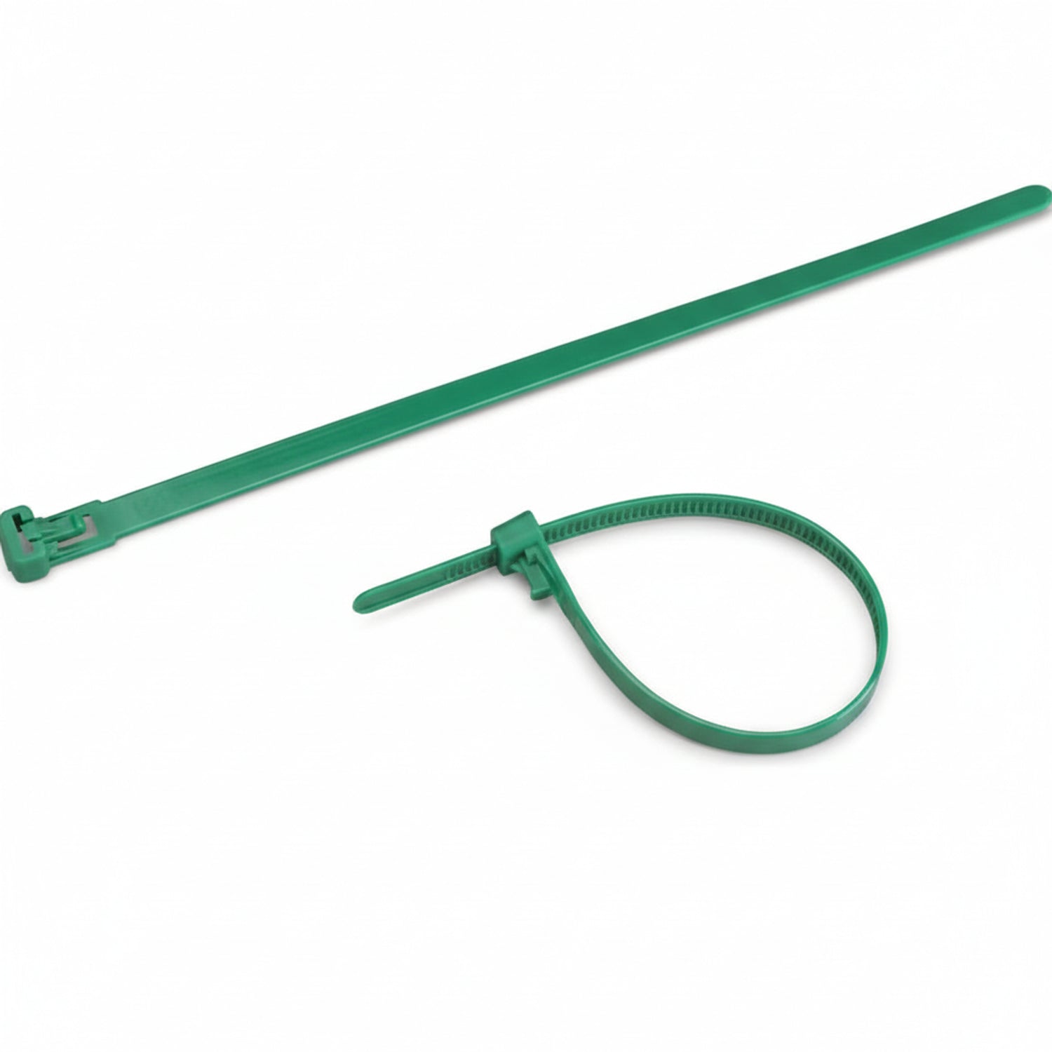 8" 50lb Green Releasable Cable Tie 25/bag | Cable Ties Unlimited