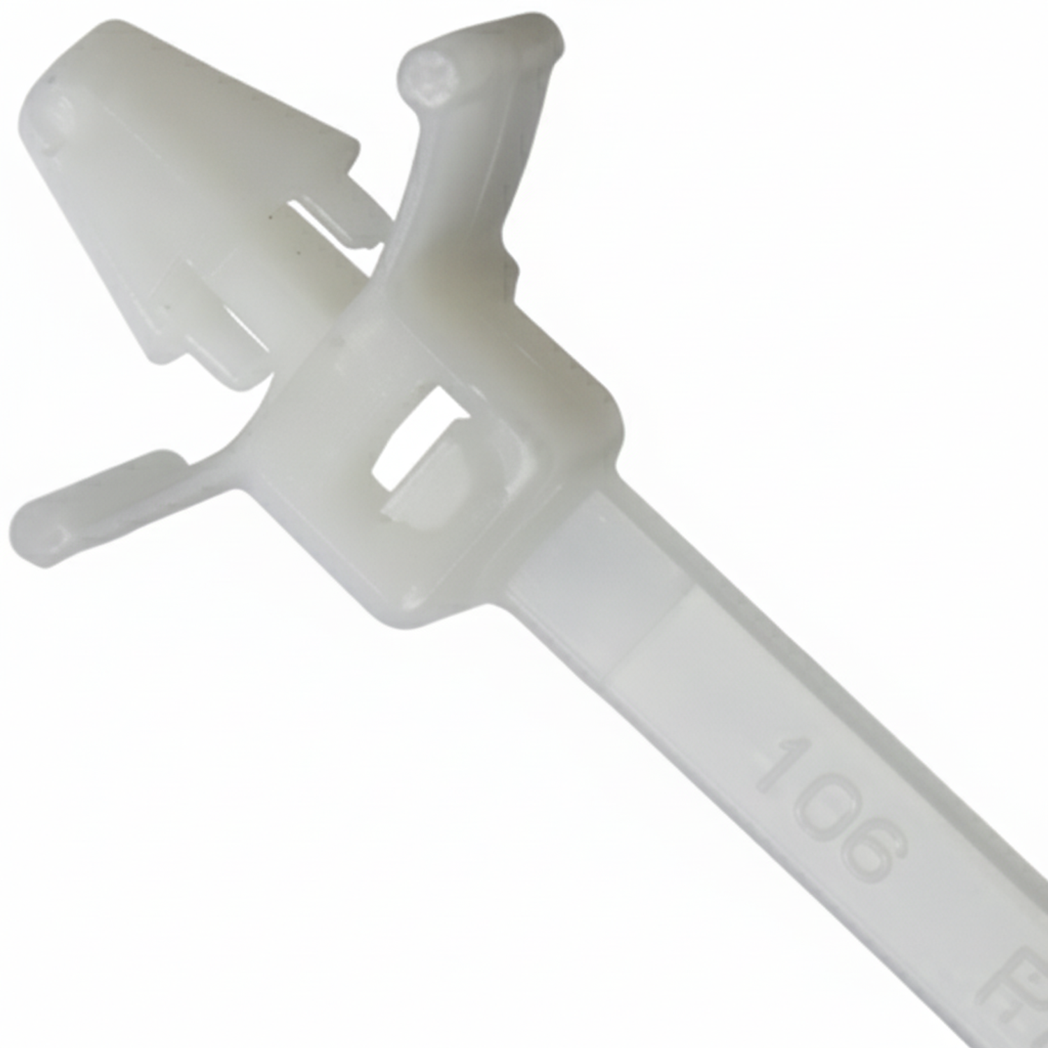 4" 18lb Natural Push Mount Cable Ties With Wings 100/bag Par | Cable ...