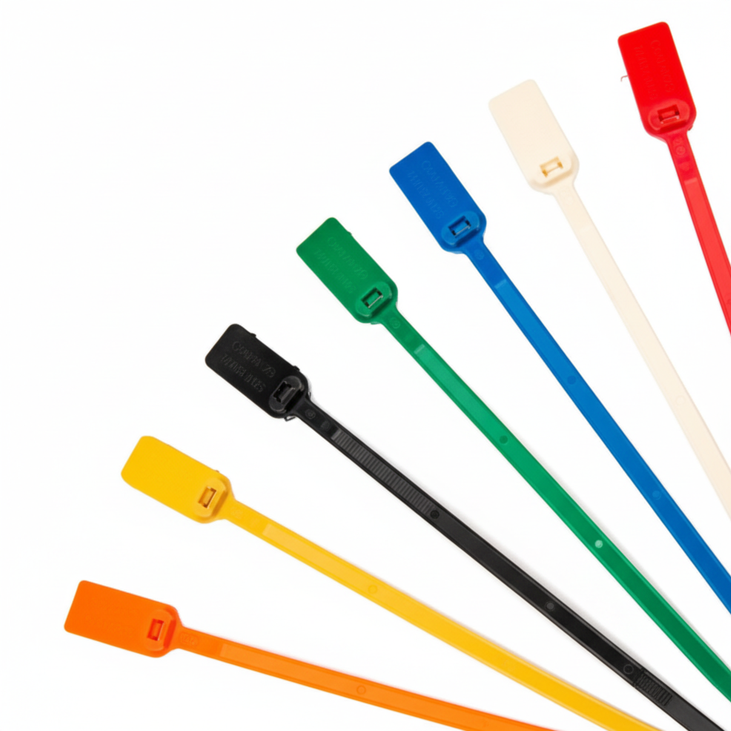 3" 50lb Ivory Nylon Cable Tie Blank Flag Identification Tag w/ 1-7/8 ...