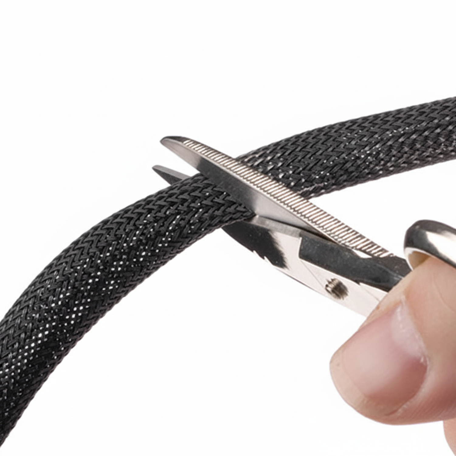 3/4” Black Techflex Clean Cut Fray Resistant Expandable Brai | Cable ...