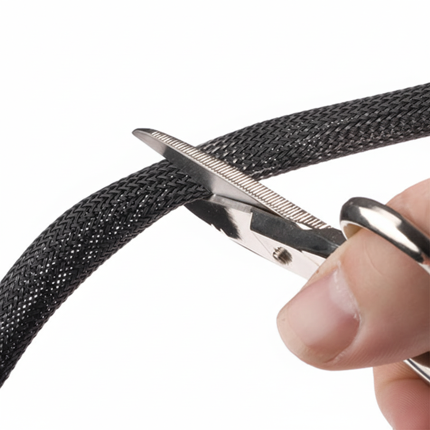 1” Black Techflex Clean Cut Fray Resistant Expandable Braide | Cable ...