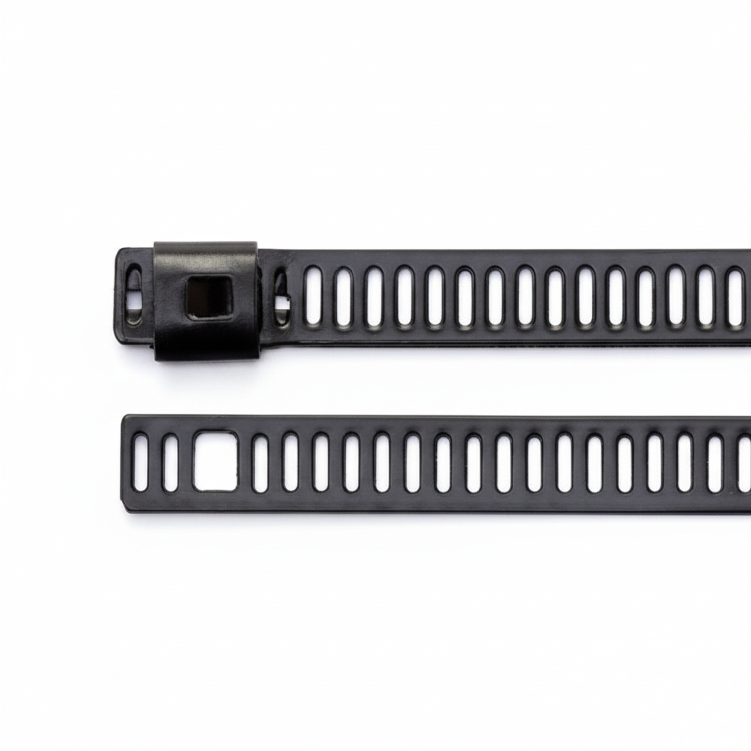 17″ 150lb Black Polyester Coated 316 Stainless Steel Ladder Cable Ties ...