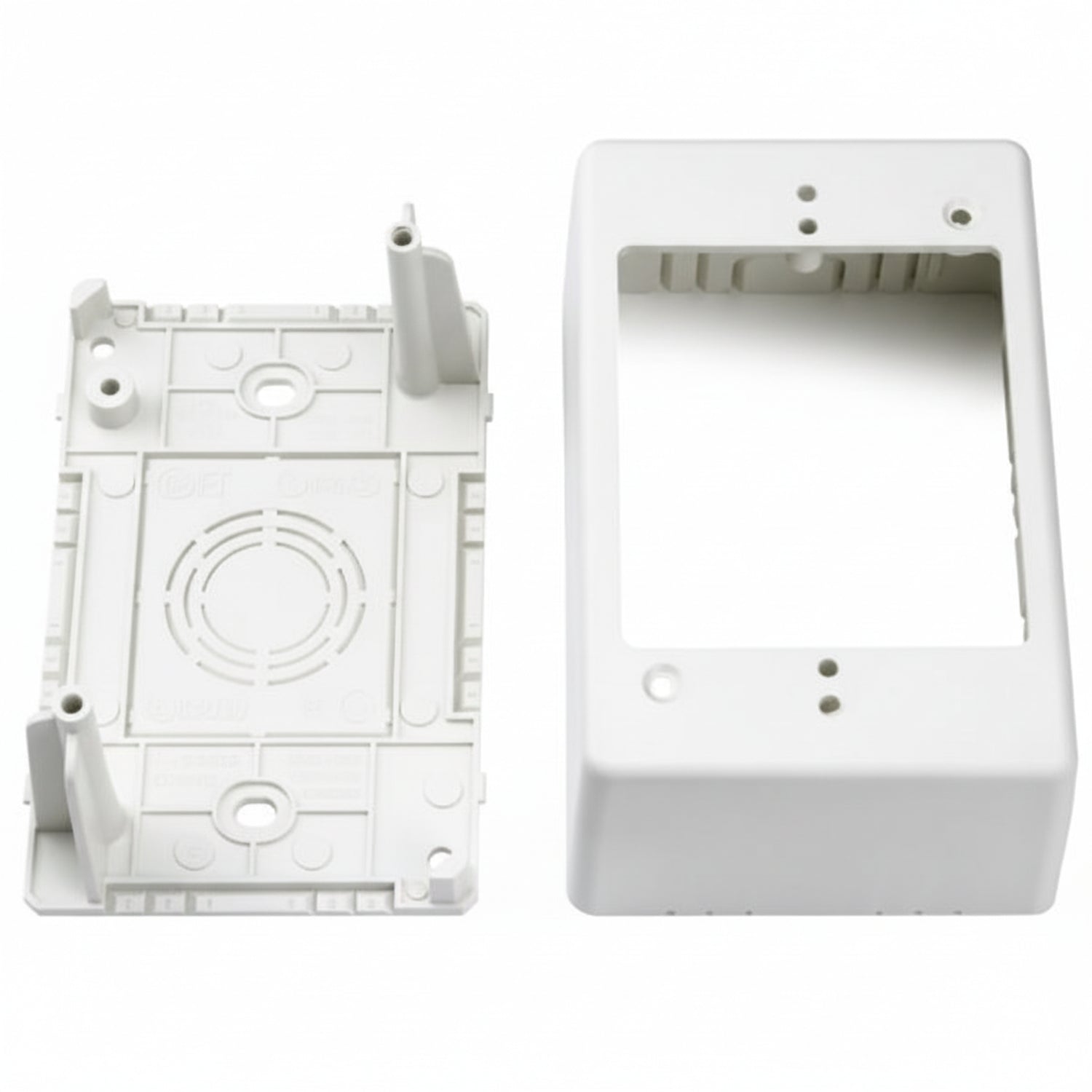 HellermannTyton TSRPFW-JB2 Single Gang Junction Box, 1-1/4" Deep, PVC ...