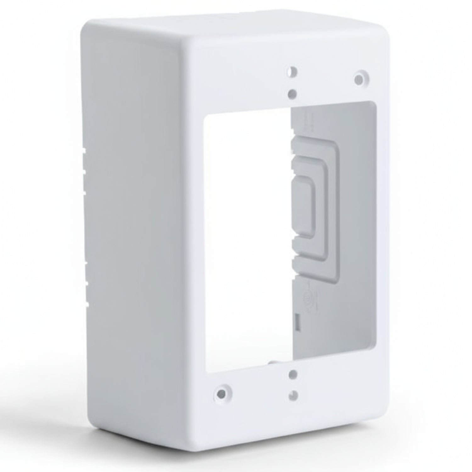 HellermannTyton TSRW-JB3 Single Gang Junction Box, 2.77" Deep, PVC, Wh ...