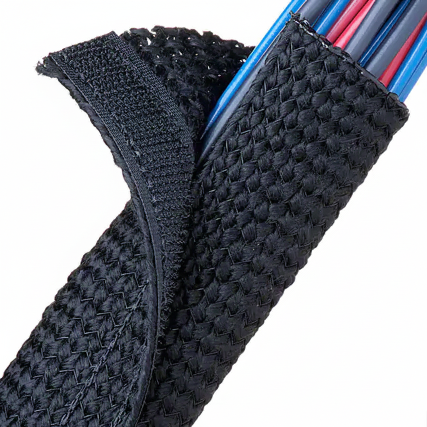 1” Black Techflex Grip Wrap Expandable Braided Sleeving with | Cable ...